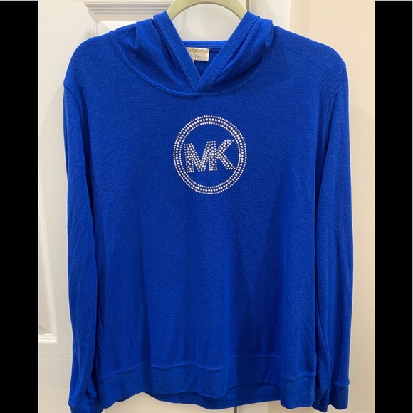 MICHAEL Michael Kors | Tops | Mk Royal Blue Bling Sweatshirt | Poshmark